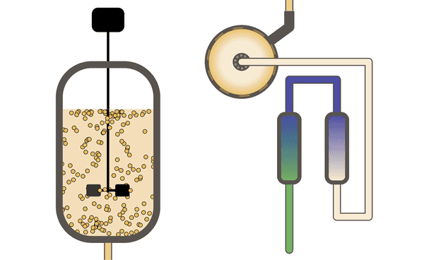 This vat and centrifuge describe the industrial process Hyasynth Bio ...